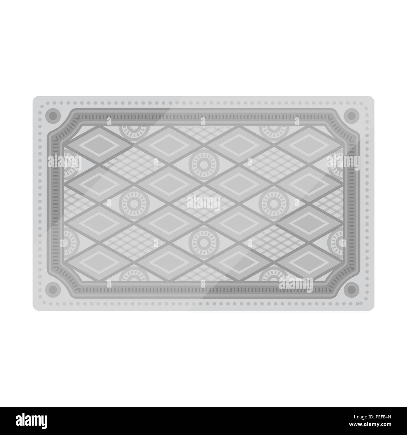 Turkish carpet icon in monochrome style isolated on white background ...