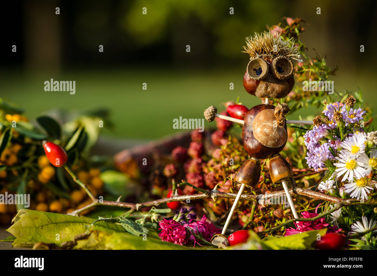 cute fantasy figures made from autumn fruits and vegetables posing ...