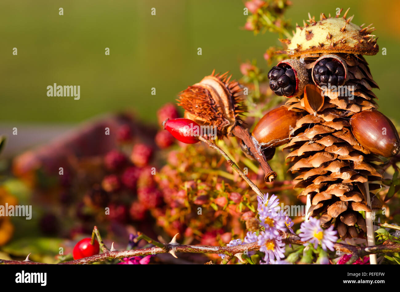 cute fantasy figures made from autumn fruits and vegetables posing ...