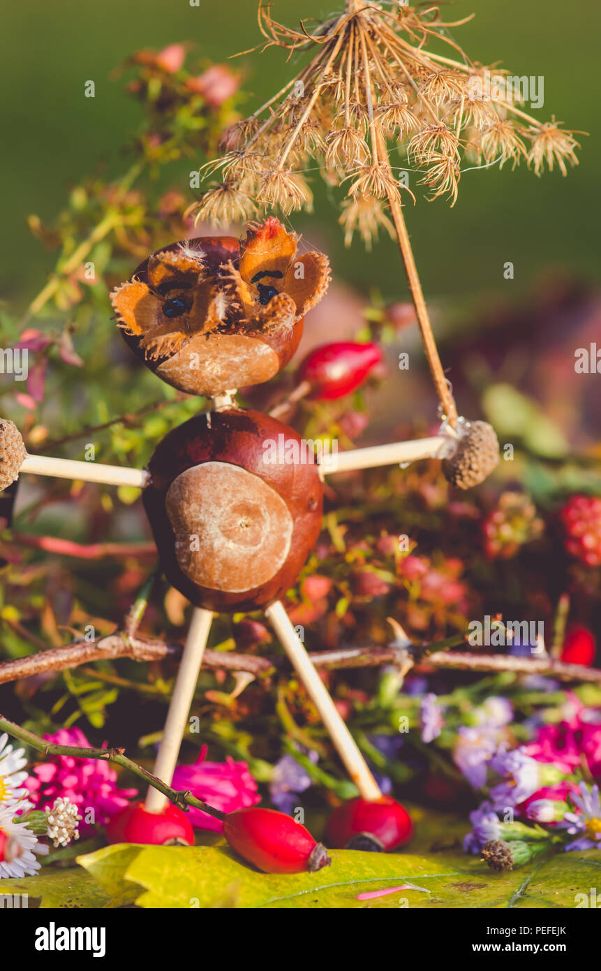 cute fantasy figures made from autumn fruits and vegetables posing ...