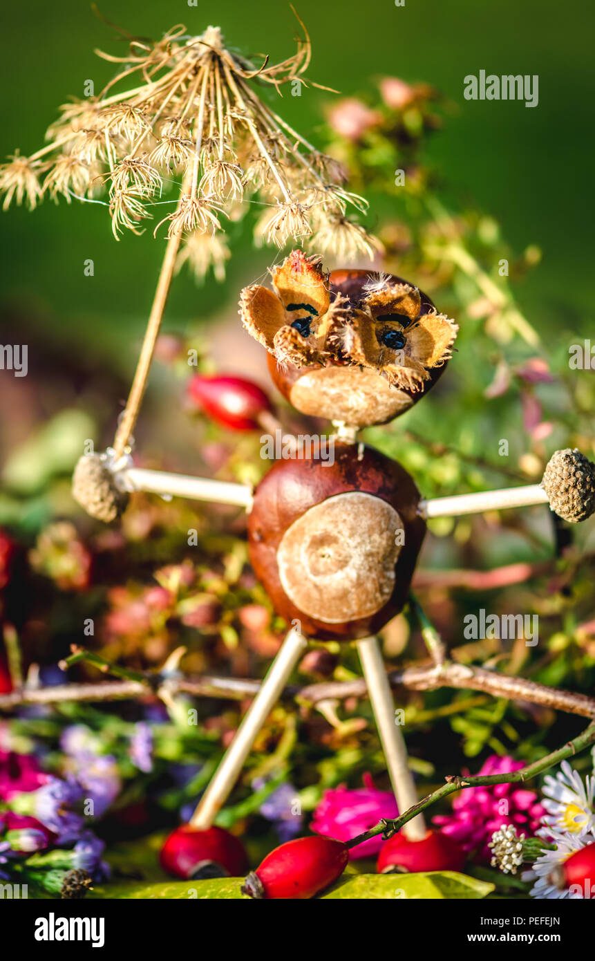 cute fantasy figures made from autumn fruits and vegetables posing ...