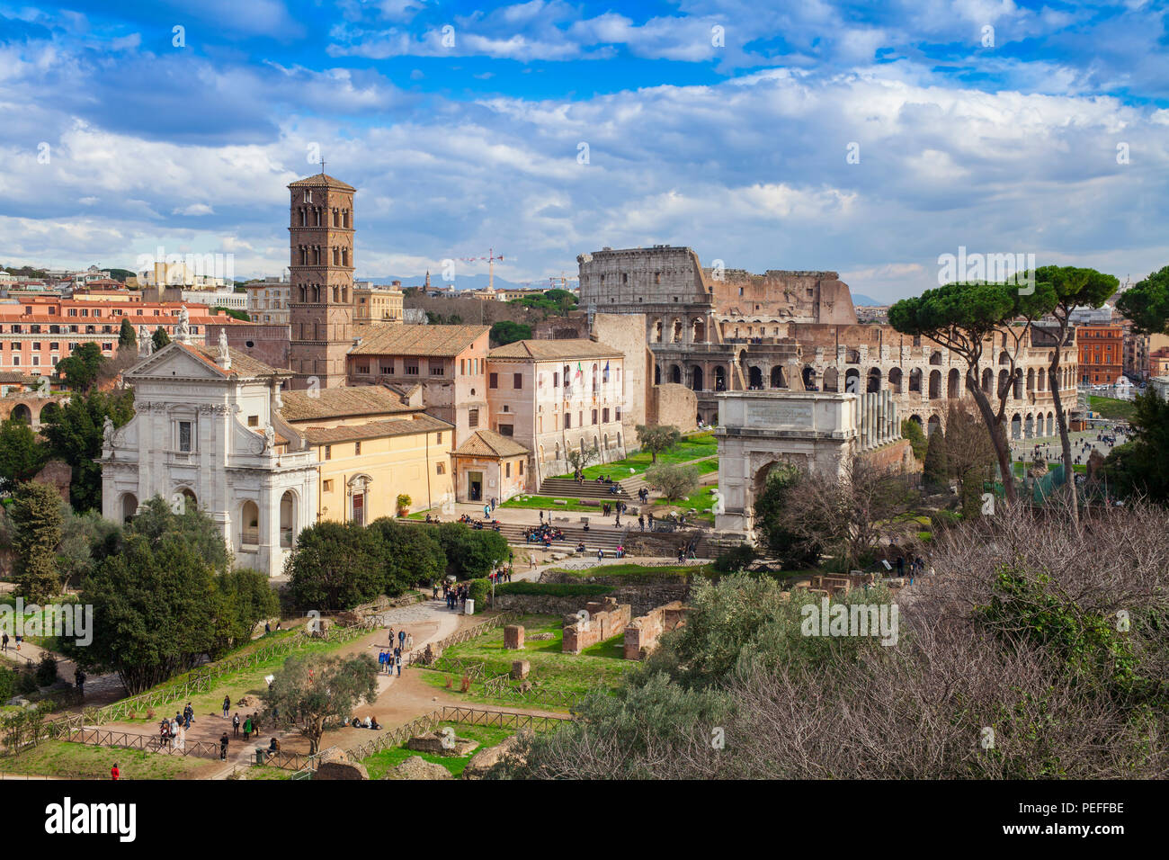 Colosseum ancient building in Rome city, Italy Stock Photo - Alamy