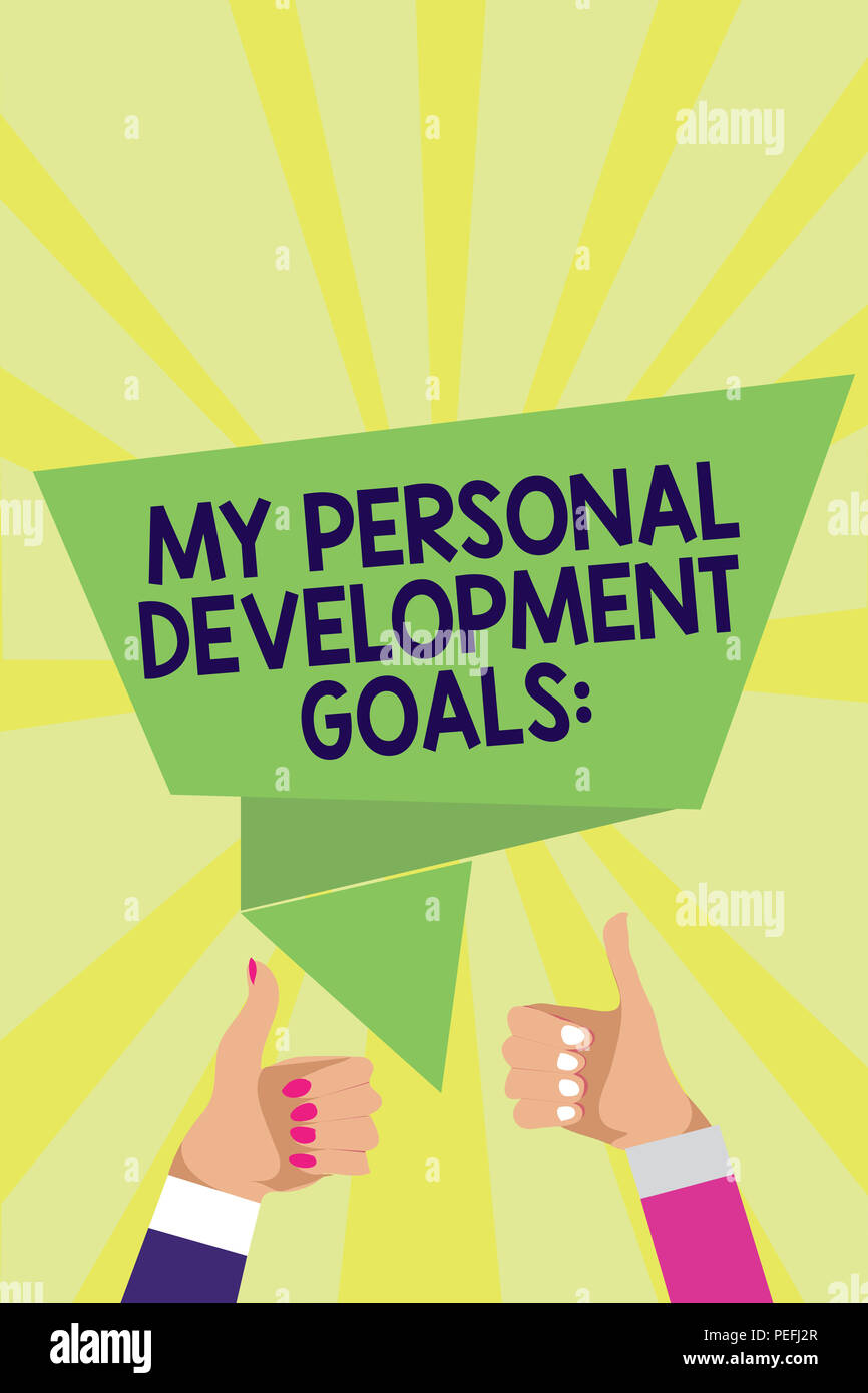 Handwriting text My Personal Development Goals. Concept meaning Desires ...