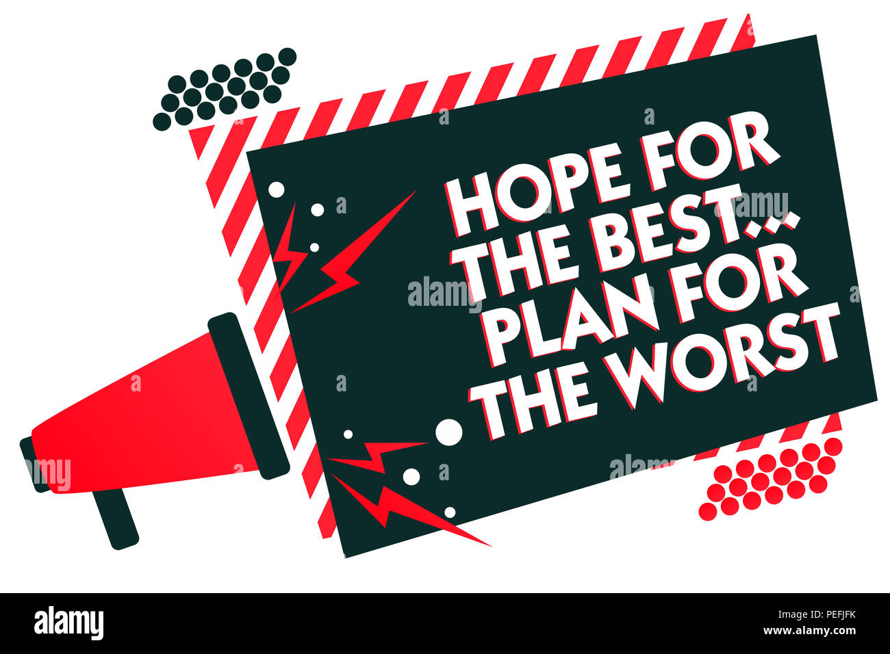 Handwriting text writing Hope For The Best... Plan For The Worst ...
