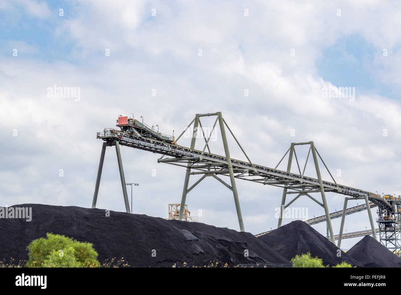 Coal mine conveyor and stockpile Stock Photo - Alamy