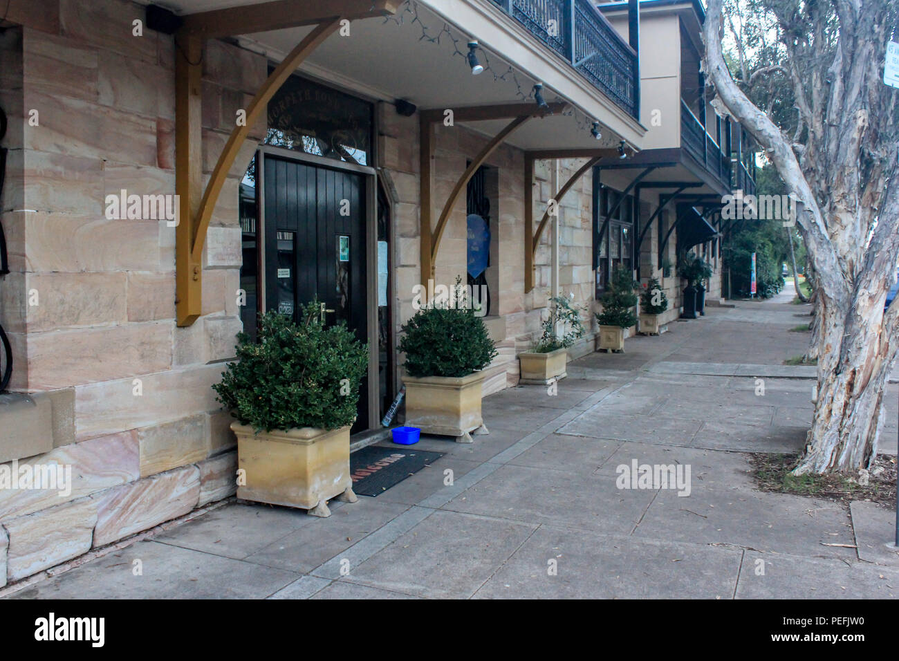 old stone building on country street Stock Photo - Alamy