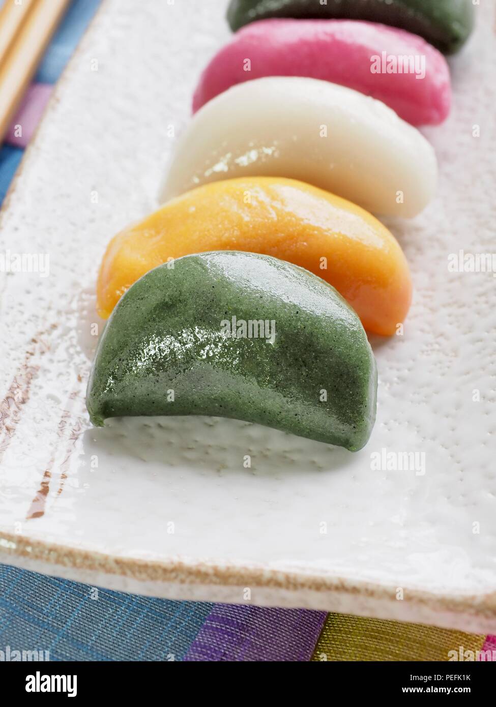 Korean food Songpyeon, half-moon-shaped rice cake Stock Photo - Alamy