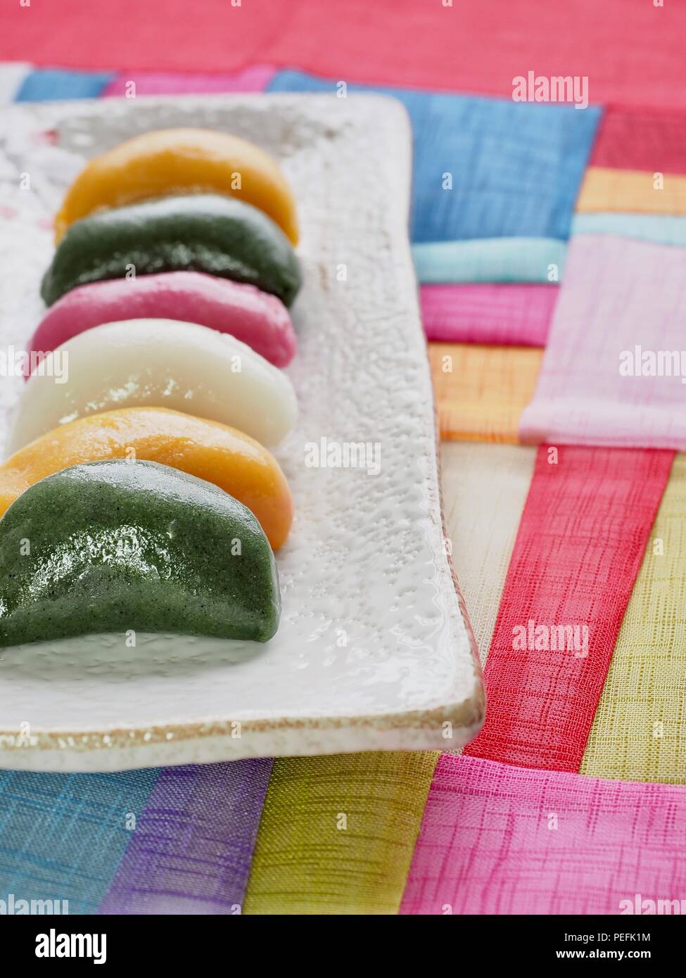 Korean food Songpyeon, half-moon-shaped rice cake Stock Photo - Alamy