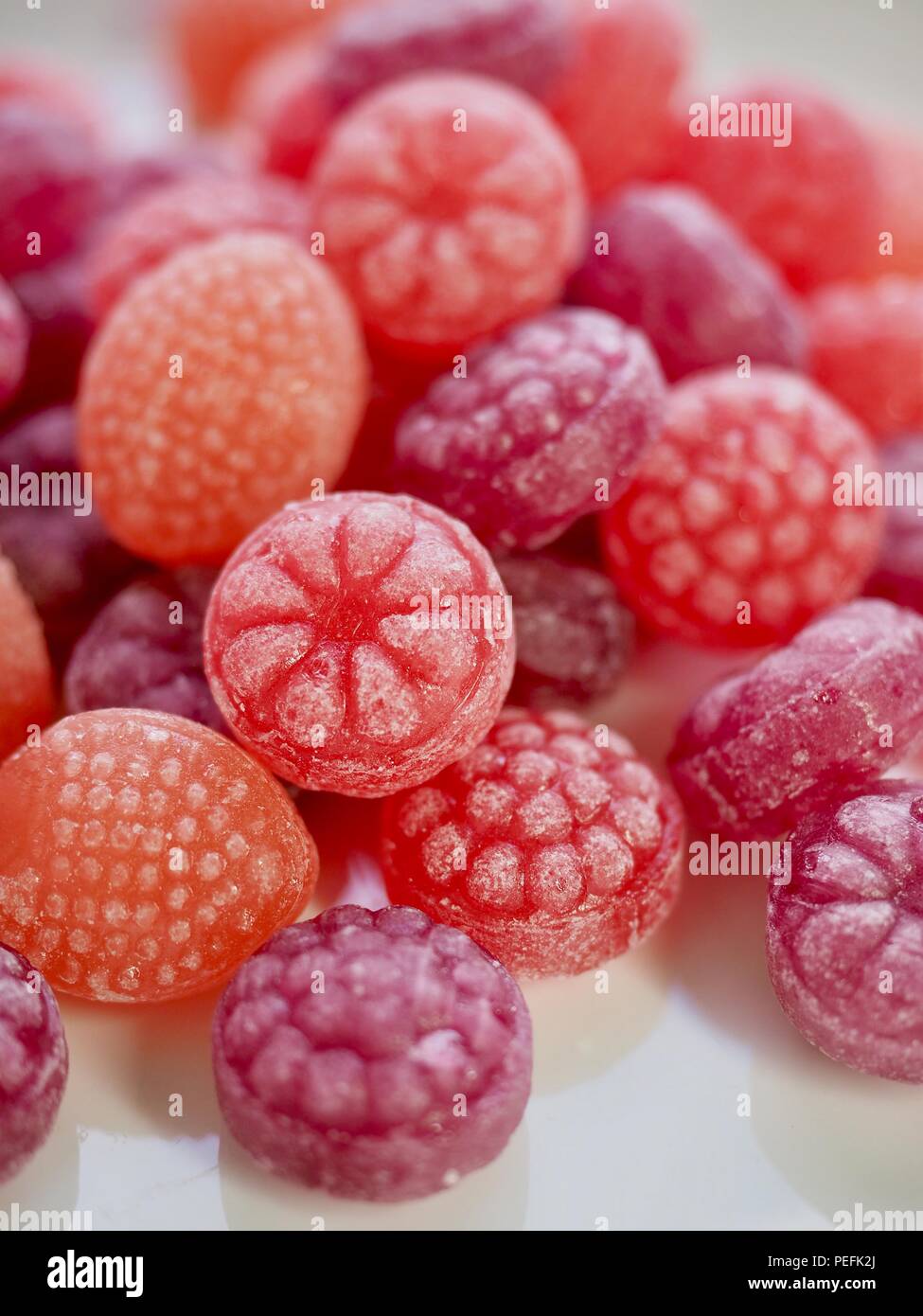 Fruit flavor candy, Raspberry, strawberry candy Stock Photo - Alamy