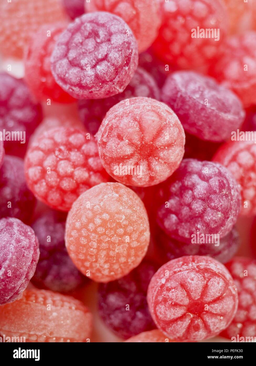 Fruit flavor candy, Raspberry, strawberry candy Stock Photo - Alamy