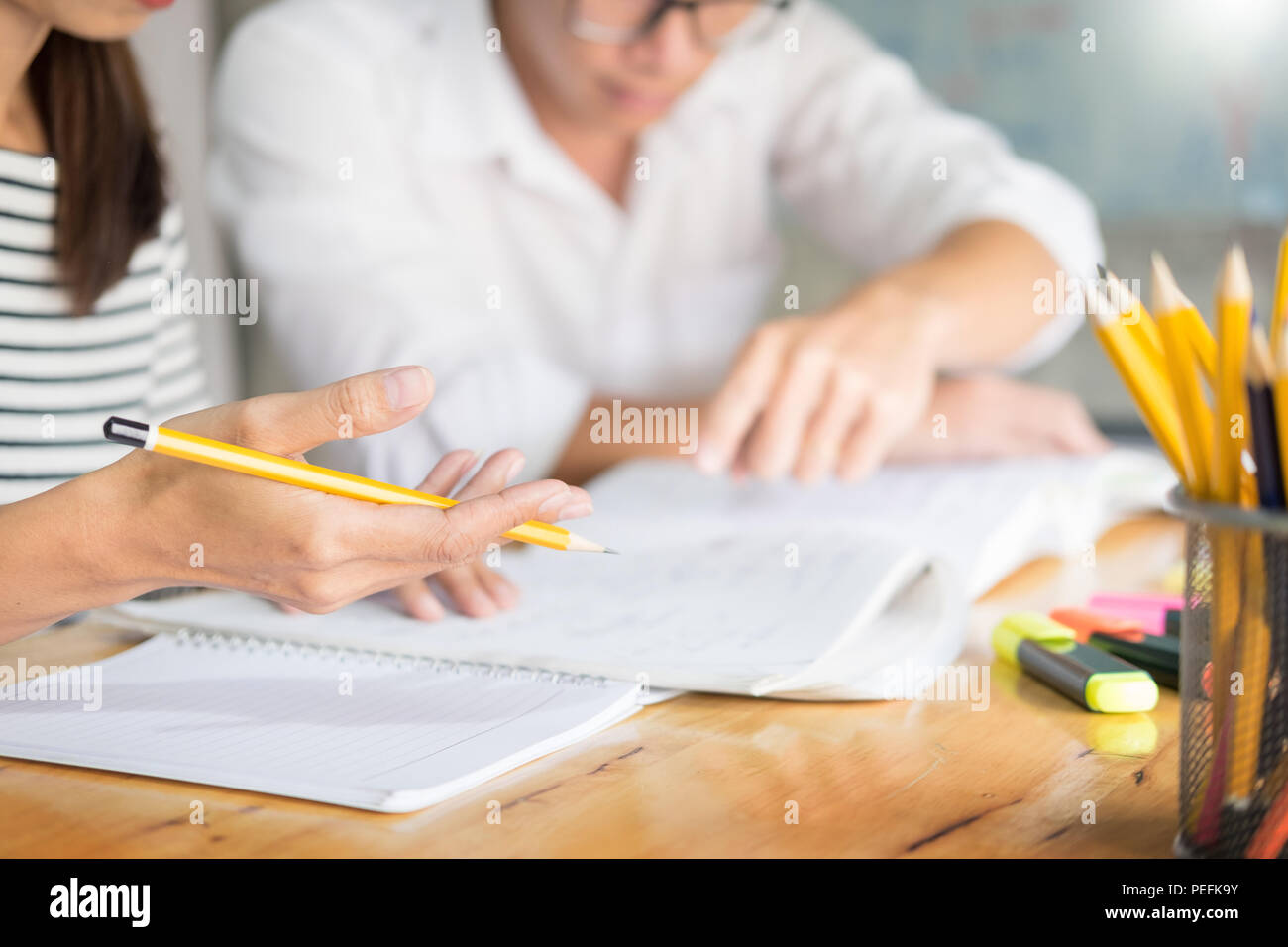 woman learn and teach tutor concept education helping each other ...
