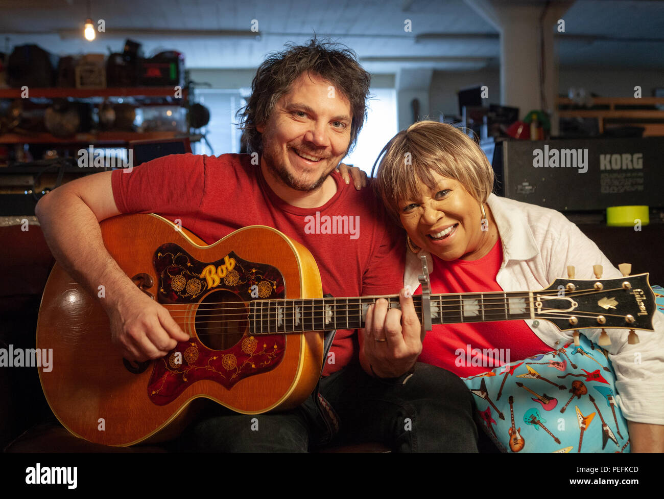 Jeff Tweedy and Mavis Staples at the Wilco rehearsal space in Chicago ...