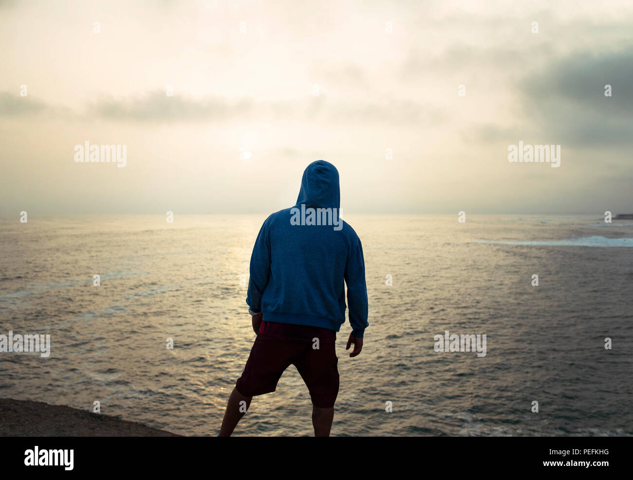 Person Standing Alone Silhouette