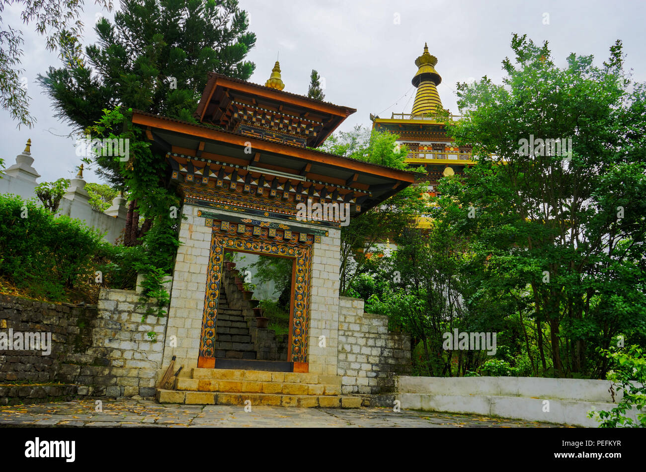 Photo taken in Bhutan and showing unique culture and reiligion Stock ...