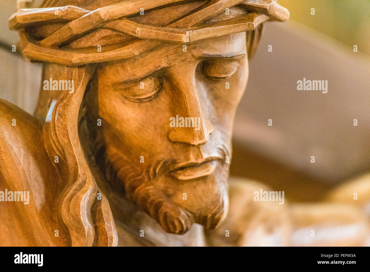 closeup of suffering Jesus Christ crucified on the cross Stock Photo - Alamy