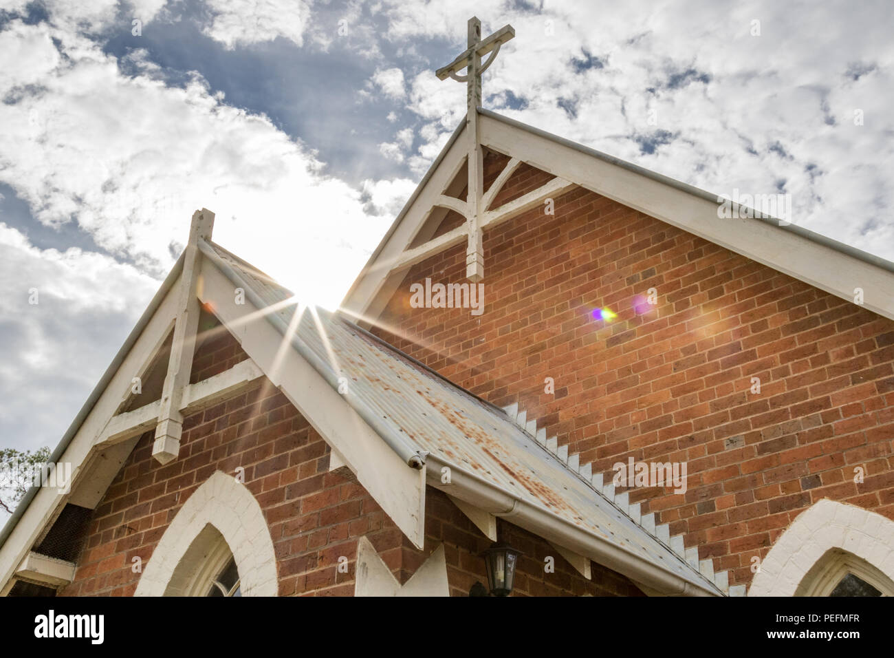 View of old stone country church Stock Photo - Alamy