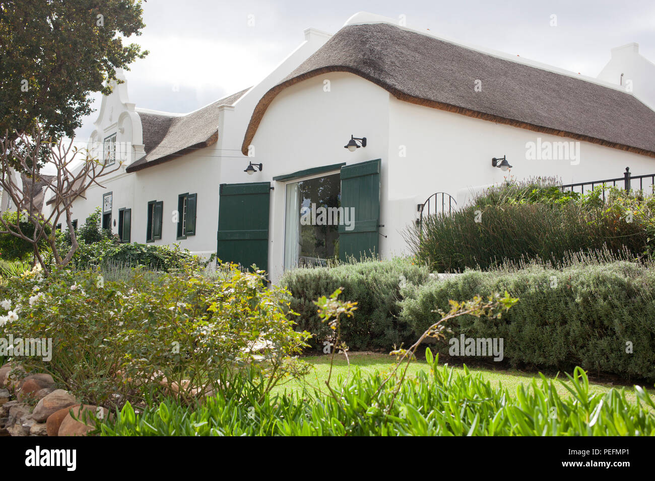 Cape Dutch style cottage in Tulbagh, South Africa Stock Photo - Alamy