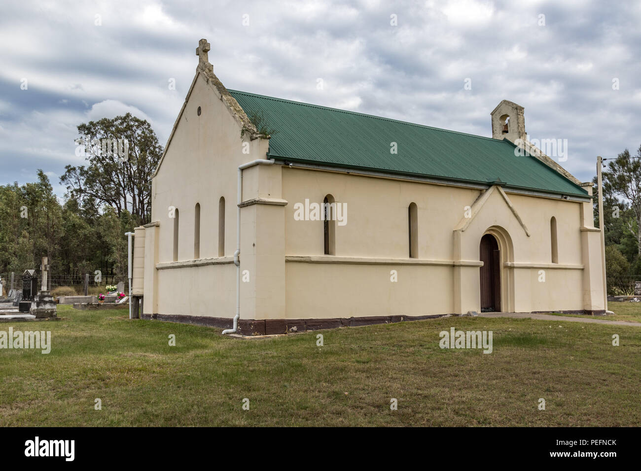View of old stone country church Stock Photo - Alamy