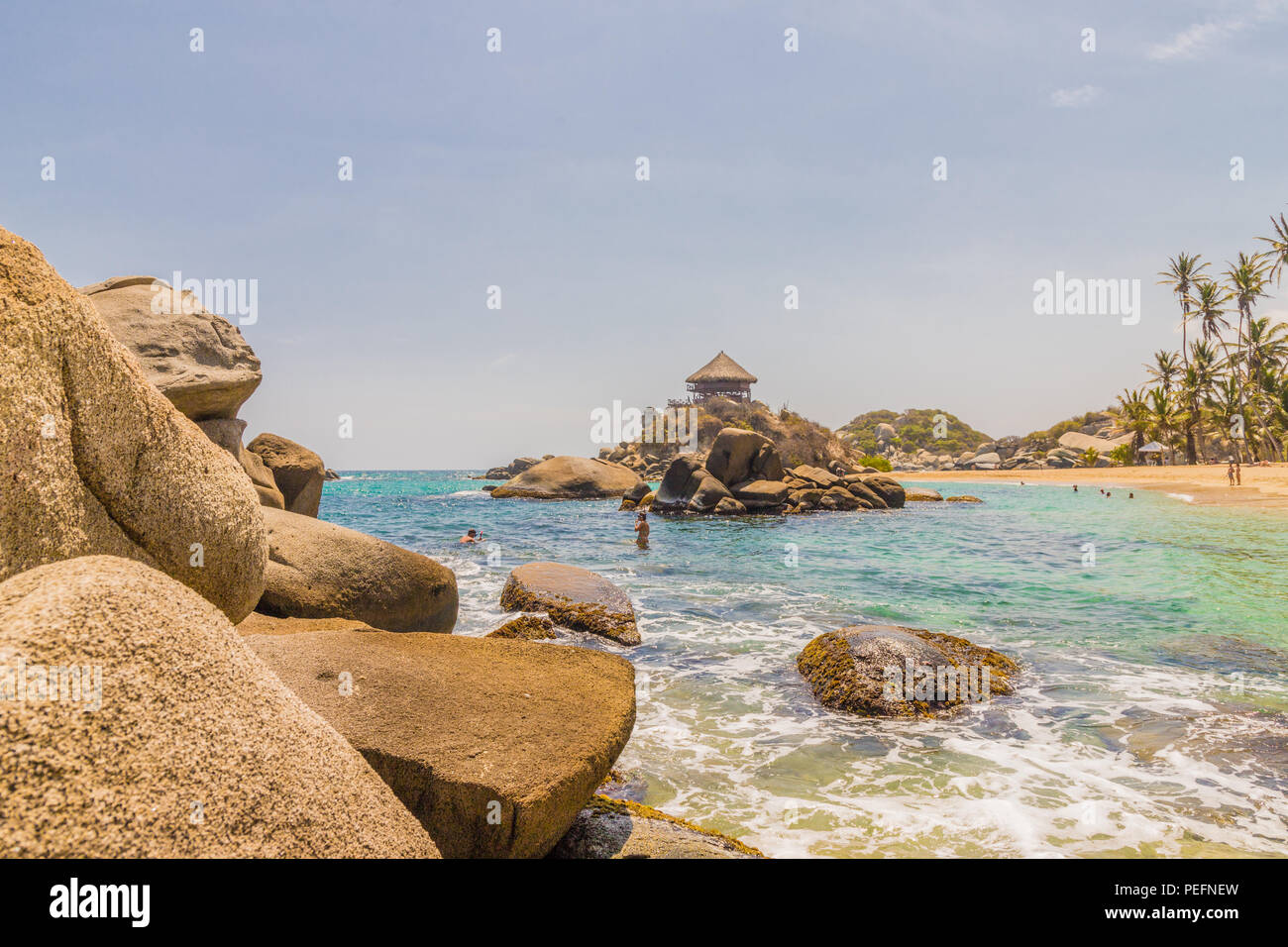 A typical view in Tayrona National Park Colombia Stock Photo - Alamy