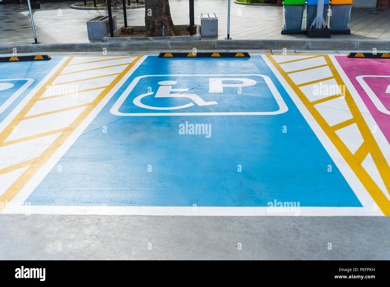 International handicapped (wheelchair) or Disabled parking symbol ...