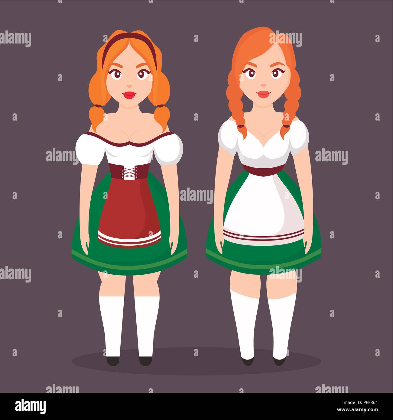 German costumes Stock Vector Images - Alamy
