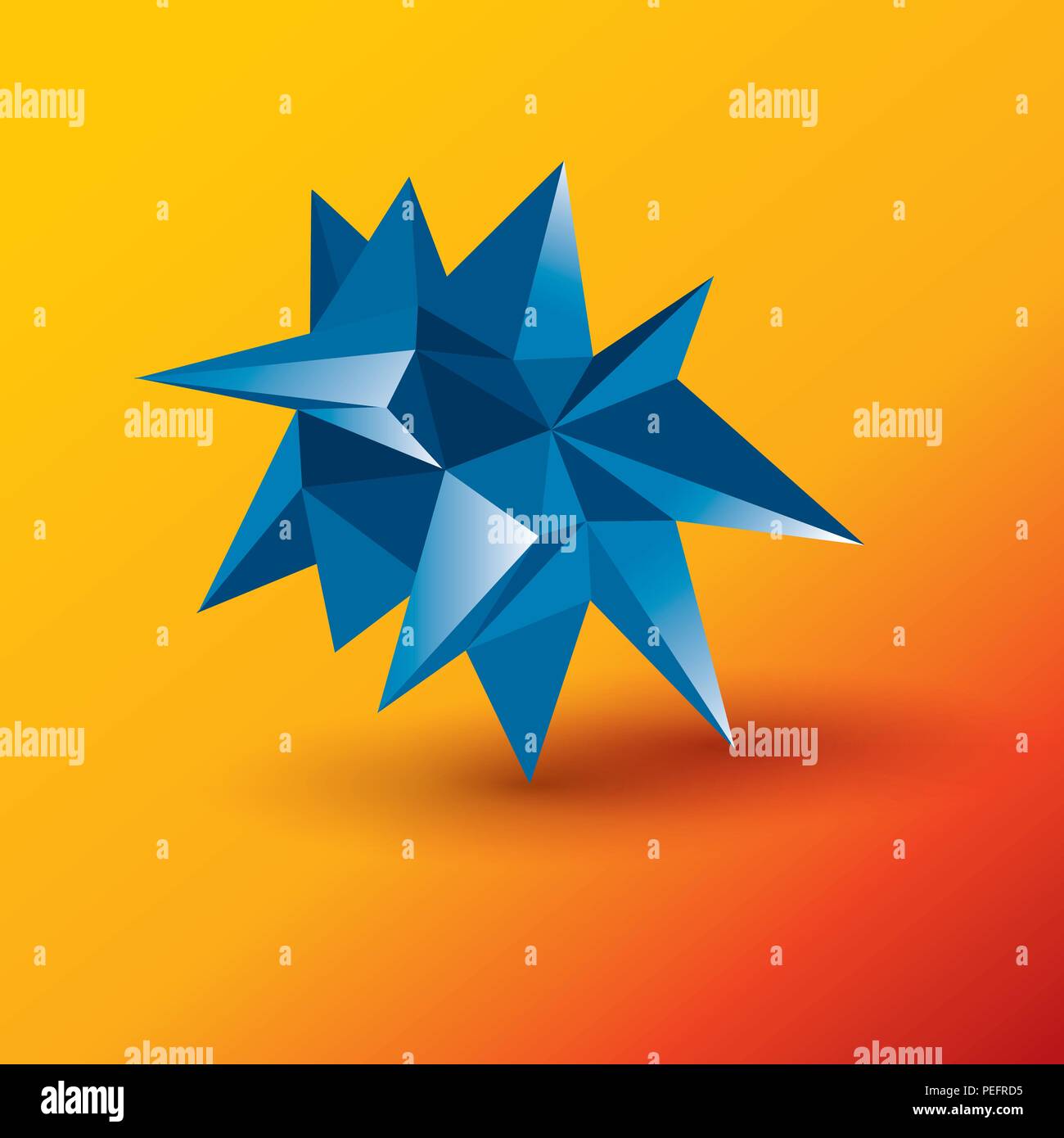 Low poly vector crystal on the orange background Stock Vector Image ...