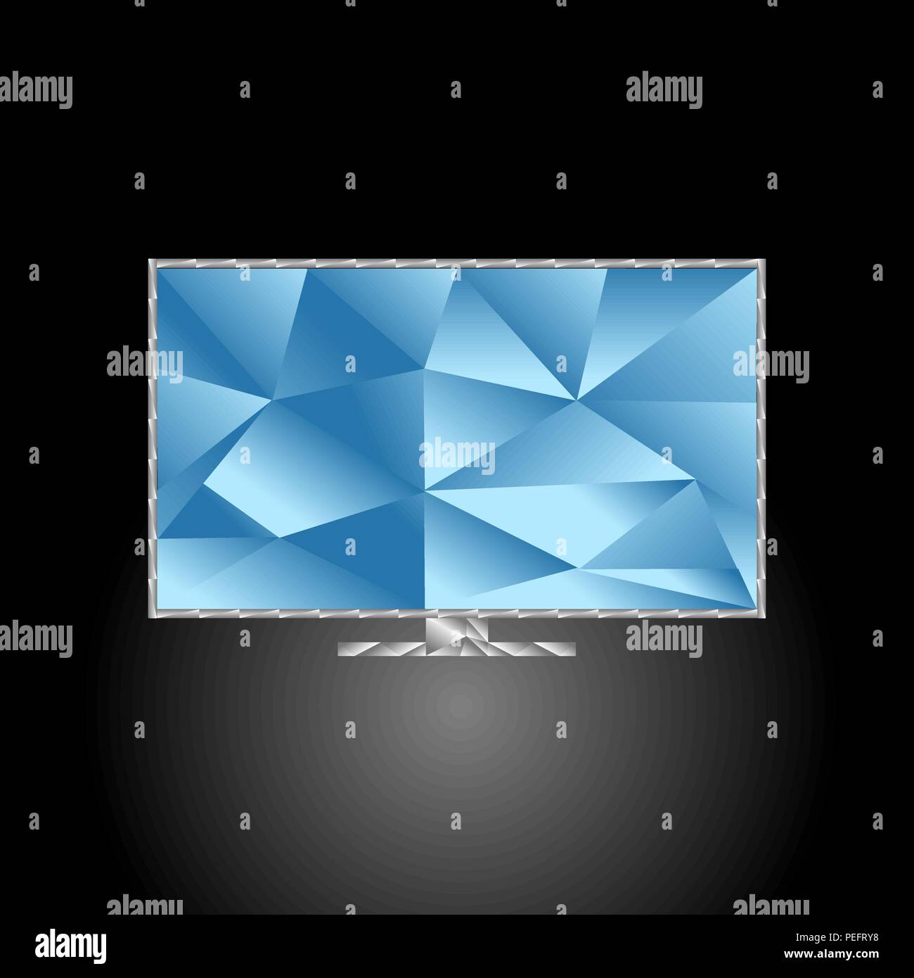 Low poly plasma tv set on the black background Stock Vector Image & Art ...
