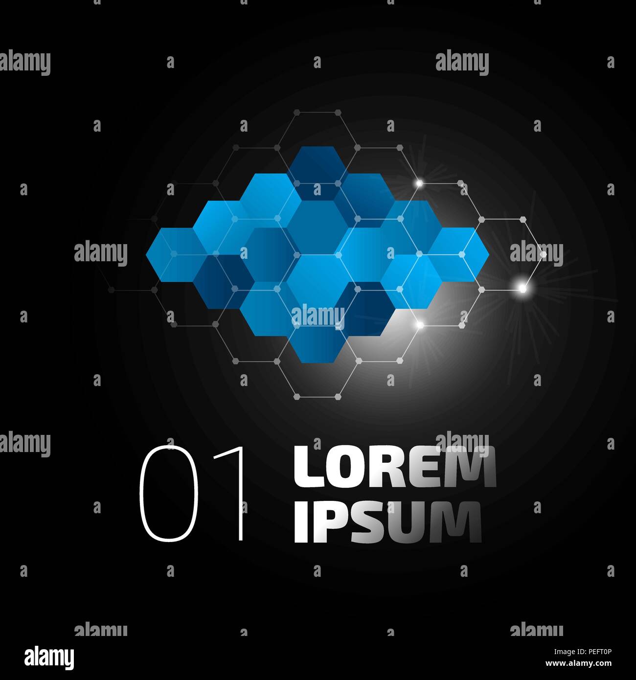 Low poly infographic template with pentagon cells Stock Vector Image ...