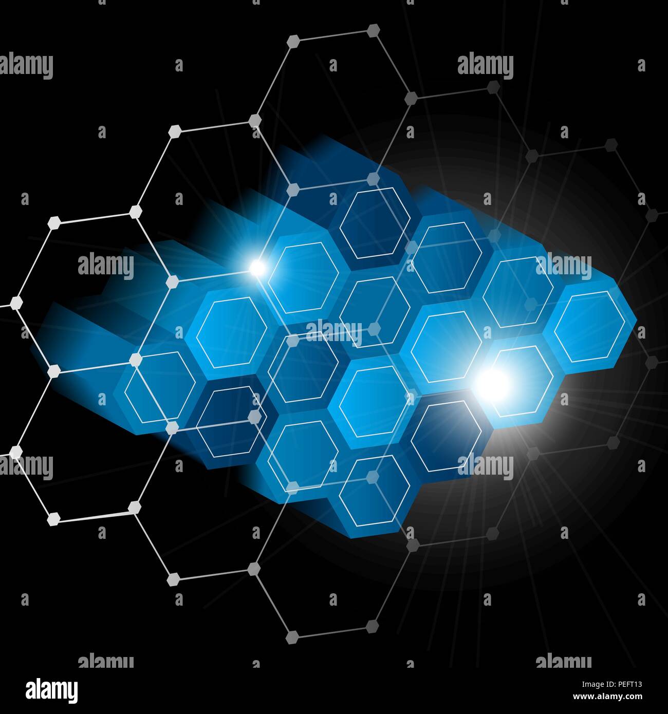 Low poly infographic template with pentagon cells Stock Vector Image ...