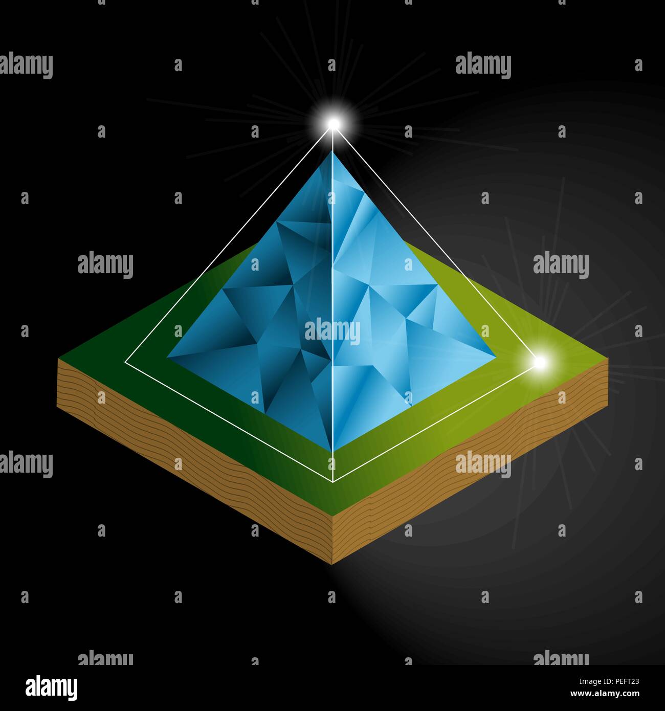 Soil pyramid Stock Vector Images - Alamy