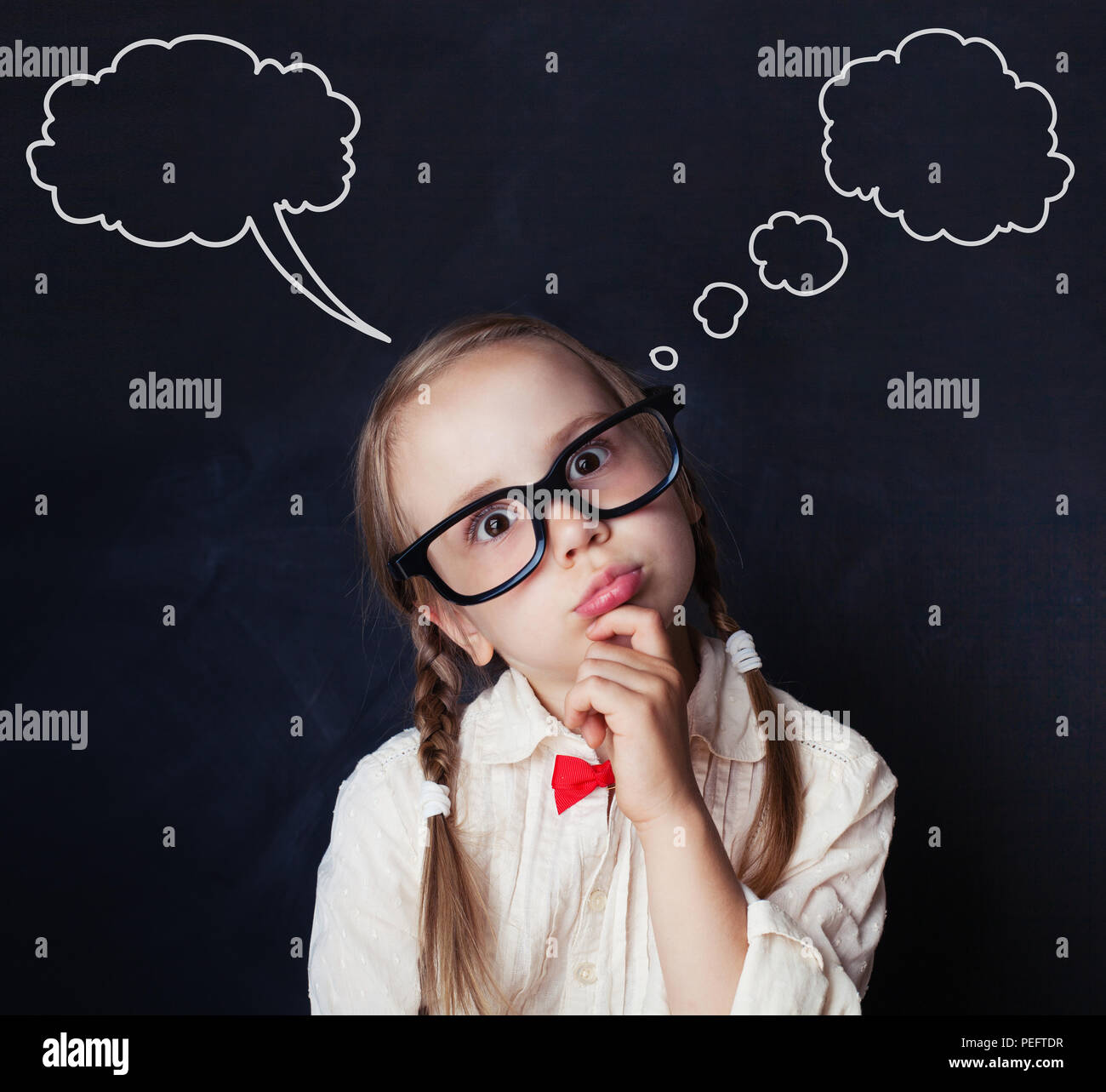 Child thinking bubble hi-res stock photography and images - Alamy
