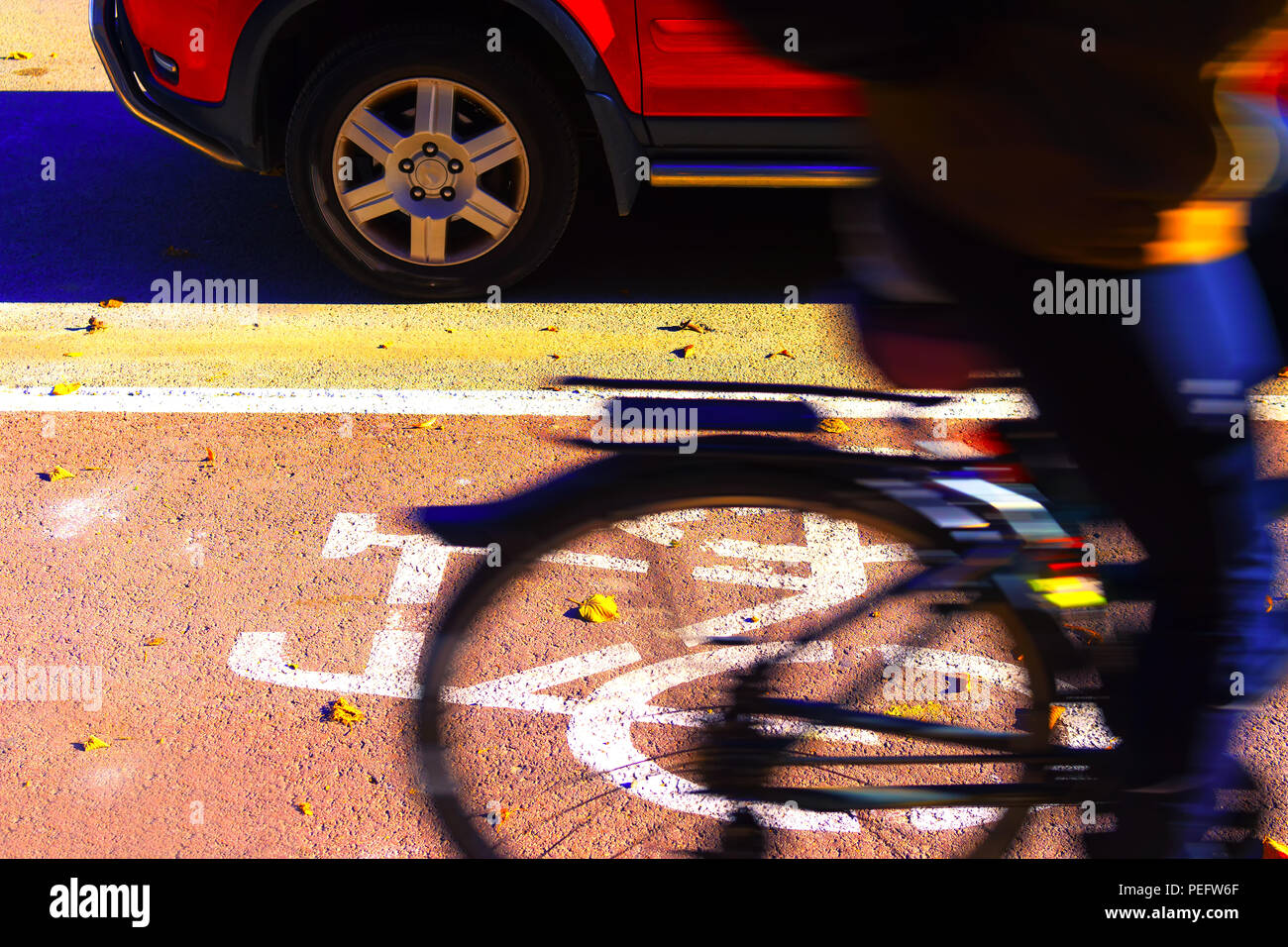 Designated bicycle bike path hi-res stock photography and images - Alamy