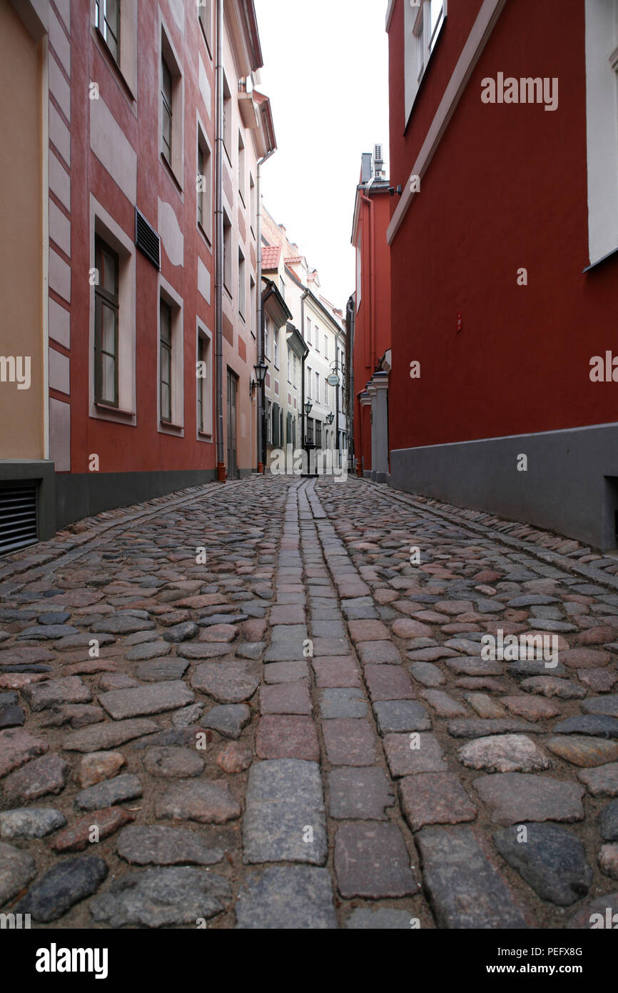 Backstreets of Riga Stock Photo - Alamy