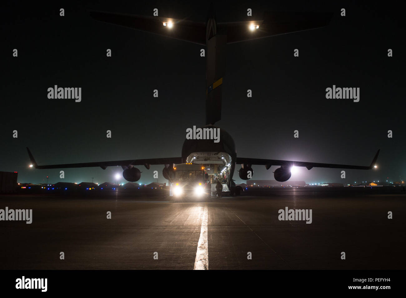 U.S. Airmen assigned to the 455th Expeditionary Aeromedical Evacuation ...