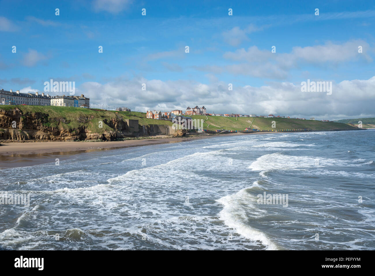 Whitby sands on the coast of North Yorkshire, England Stock Photo - Alamy