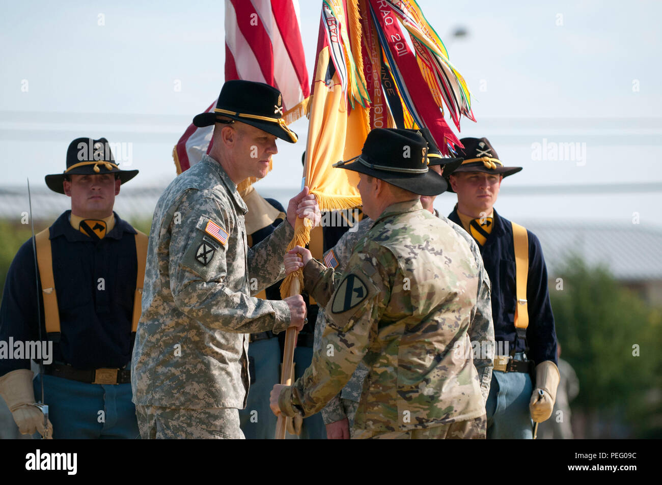 Col. Matthew Van Wagenen (right), commander of the 3rd Armored Brigade ...
