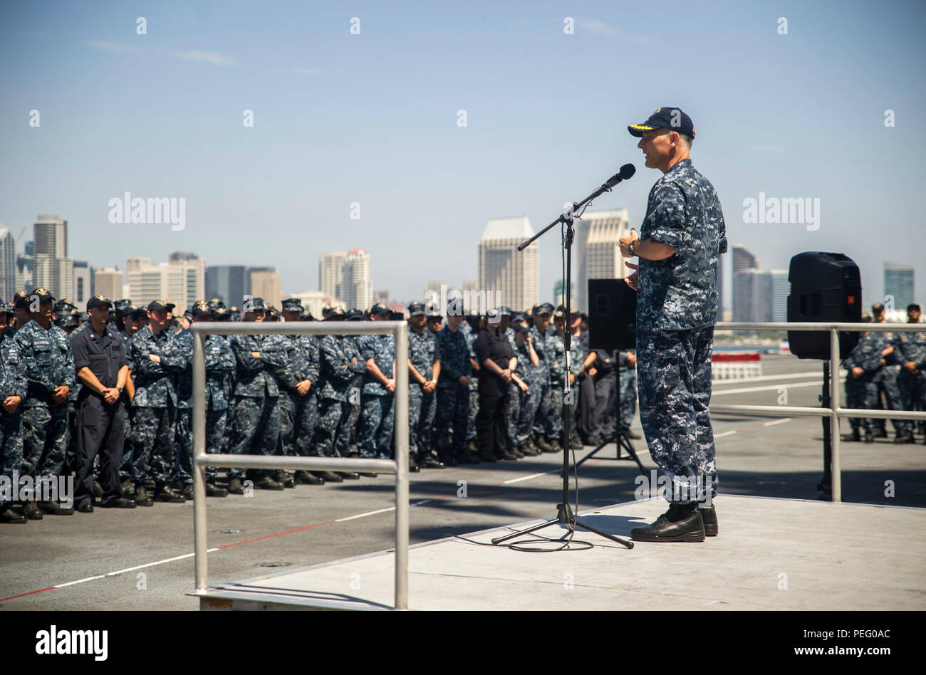 150818-N-EH855-022 SAN DIEGO (Aug. 18, 2015) Capt. Timothy Kuehhas ...
