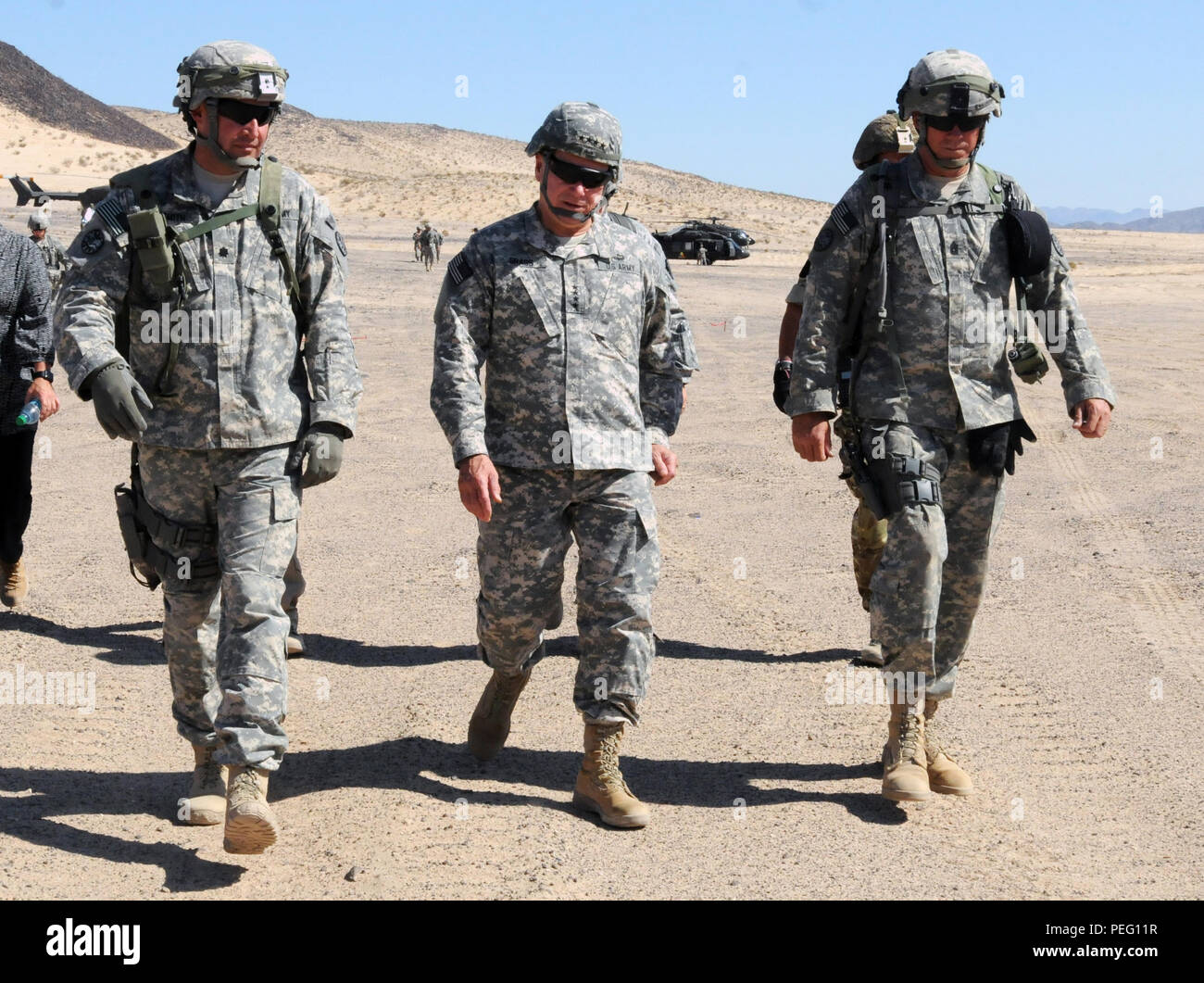 Gen. Frank J. Grass (center), chief of the National Guard Bureau ...