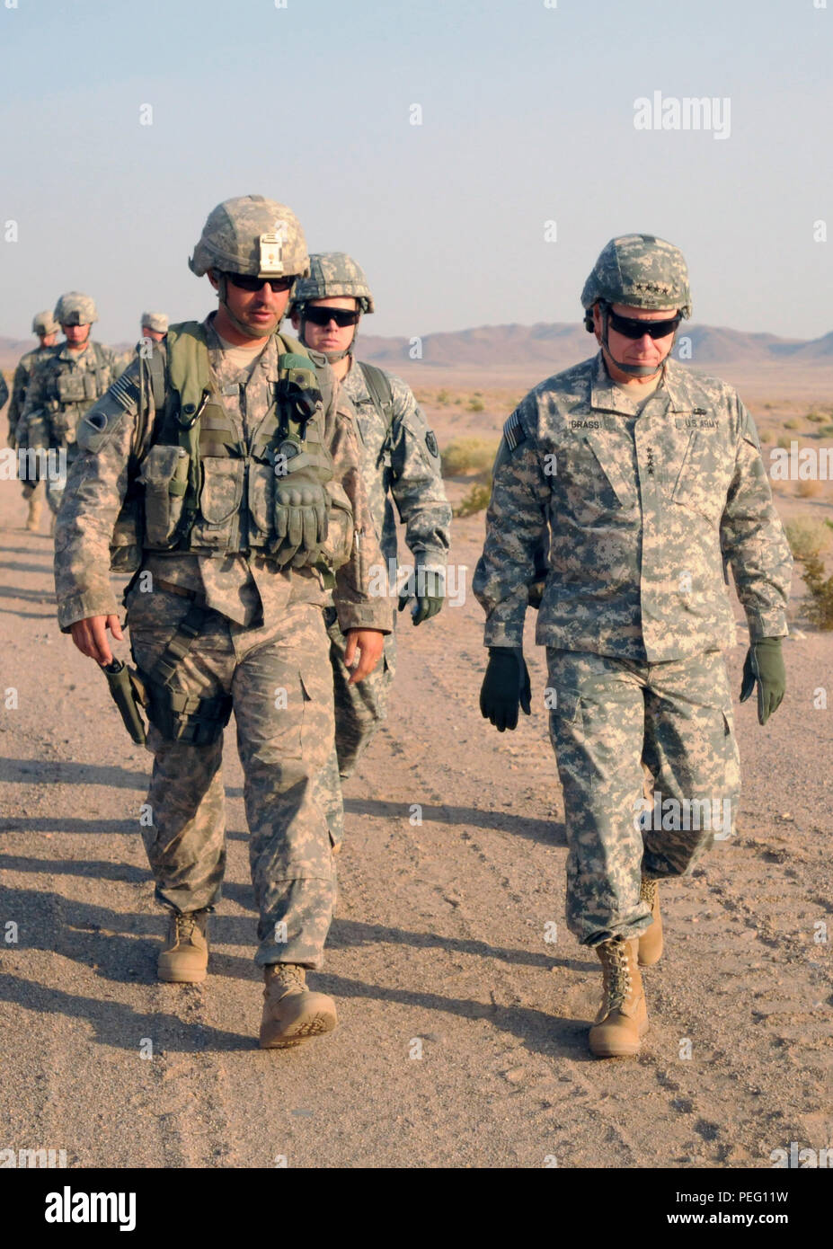 Gen. Frank J. Grass (right), chief of the National Guard Bureau, tours ...