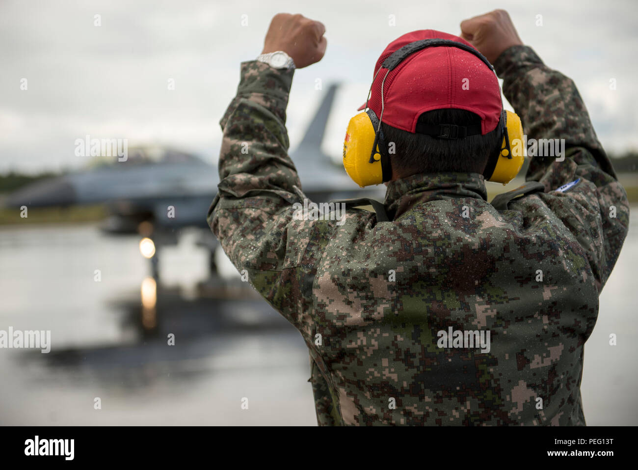 Republic of Korea air force (ROKAF) Warrant Officer Dongjun Lee, a ...