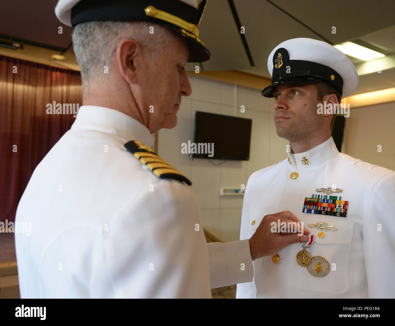 A commissioning ceremony is held for U.S. Navy Chief Petty Officer ...