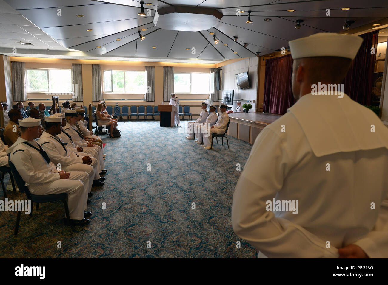 A commissioning ceremony is held for U.S. Navy Chief Petty Officer ...
