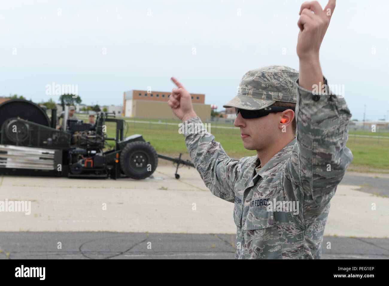 U. S. Air Force Staff Sgt. Jeremy Burkhart, of the 185th Civil Engineer ...
