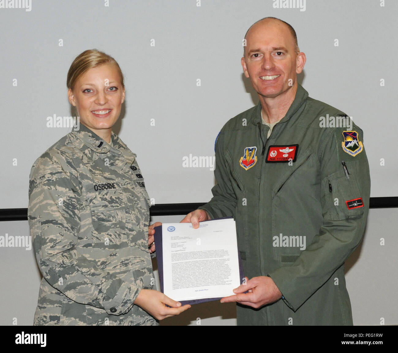 Oregon Air National Guard Col. Paul T. Fitzgerald, 142nd Fighter Wing ...