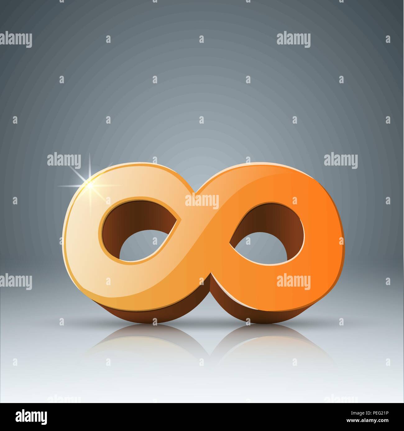 Yellow infinity, realistic 3d icon Stock Vector Image & Art - Alamy
