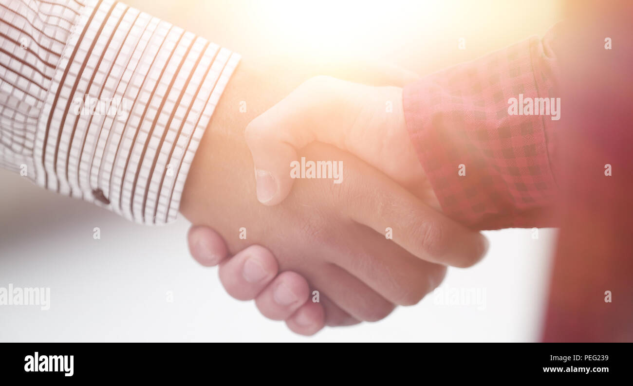 closeup.handshake Manager and the client Stock Photo - Alamy