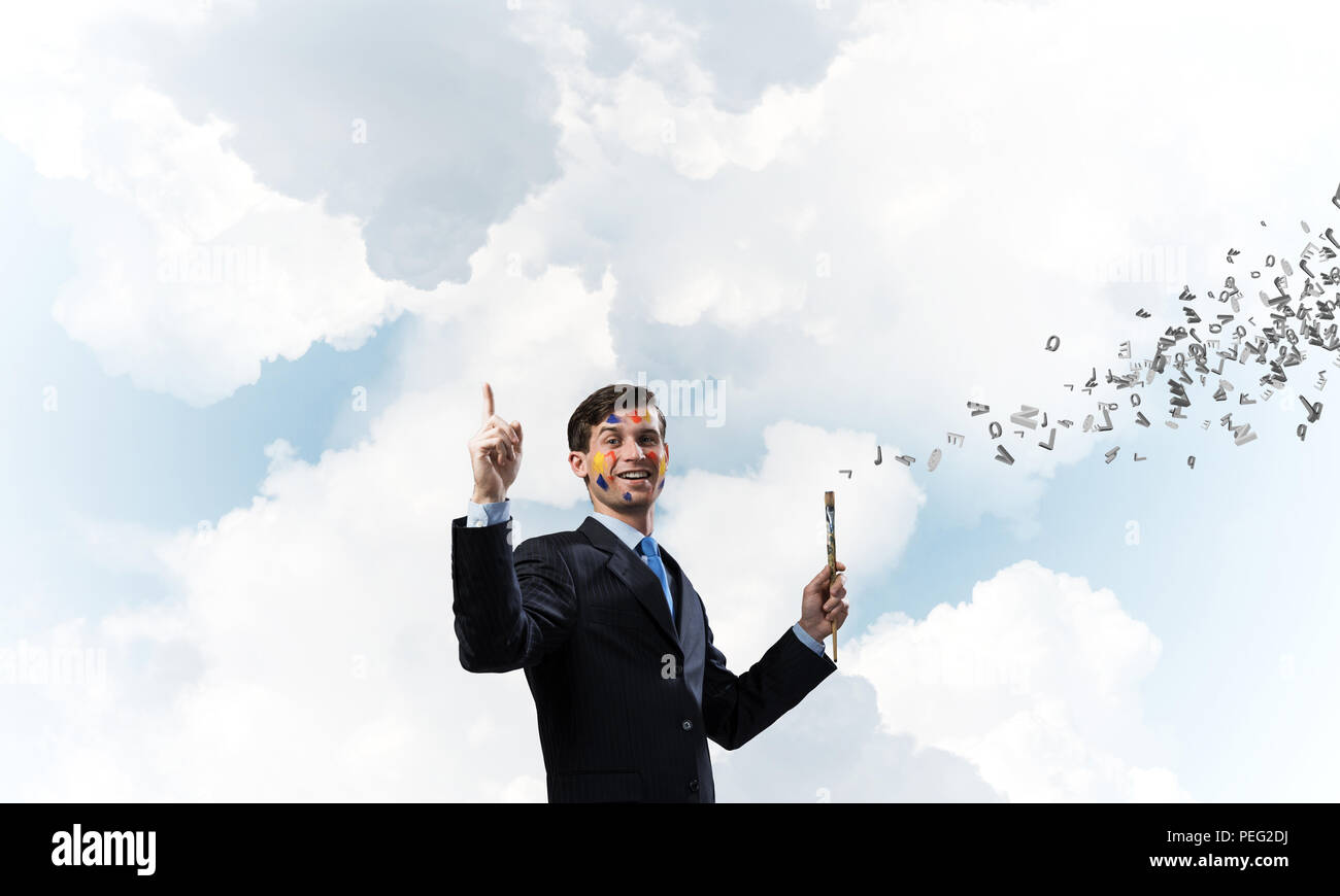 Business inspiration of young man Stock Photo - Alamy