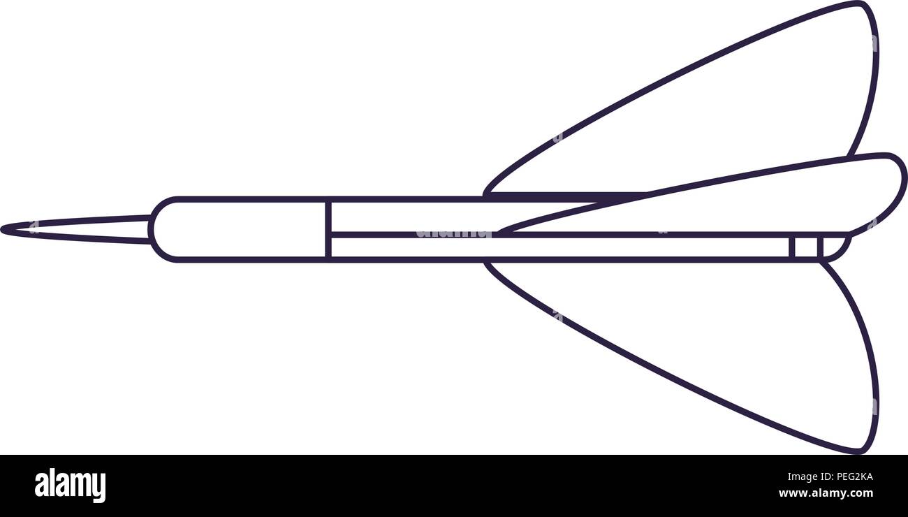 dart icon over white background, vector illustration Stock Vector Image ...