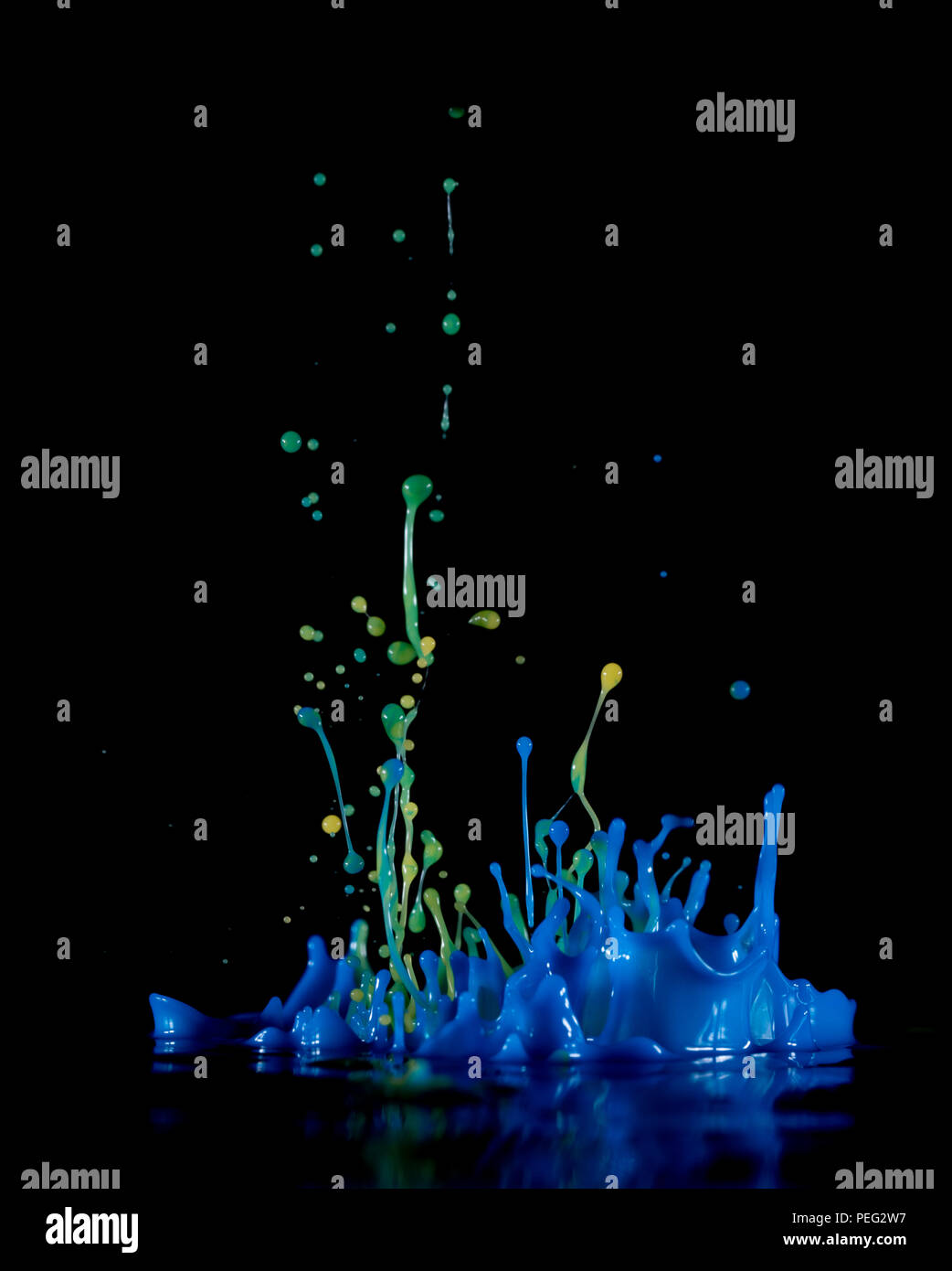 abstract color splash isolated on black background Stock Photo - Alamy