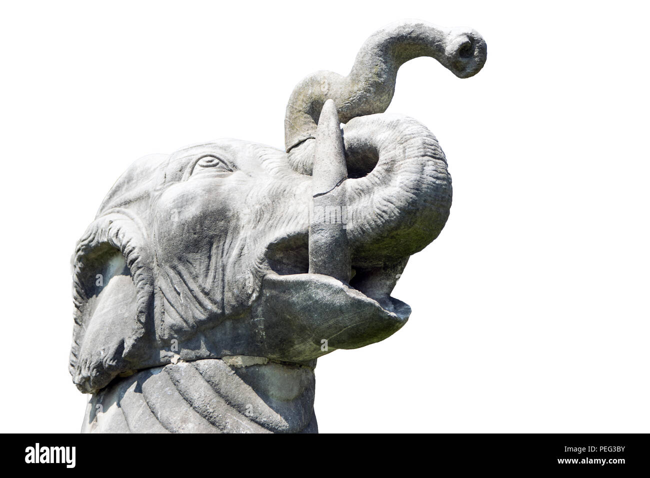 Ancient statue of Elephant in baths of Diocletian (Thermae Diocletiani ...